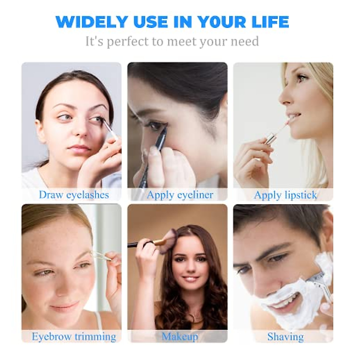 mumianshu Wall Mounted Makeup Mirror, 1x/ 10x Magnifying Makeup Mirror, 8" Double Sided Make up Mirror with 360 Degree Swivel Extendable Arm, Home Bathroom Shaving Vanity Mirror (Black)