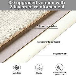 mee'life Foldable Storage Boxes with Lids 2 Pack Fabric Storage Bins with Lids, Closet Organizers for Clothes Storage, Room Organization, Office Storage, Toys - Beige