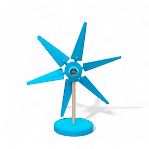 Wind Turbine Kit | Portable Wind Turbine Horizontal | Wind Power Turbine System | STEM Wind Turbine Science Fair Kit for Kids Starter Package