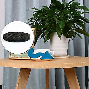 uxcell Furniture Pads Round Self-Stick Non-Slip Anti-Scratch Felt Pads Floors Protector 18mm Diameter 32pcs Black