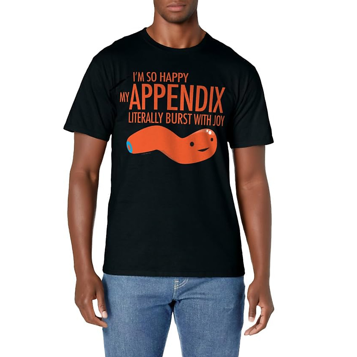 I Heart Guts Cute Appendix Funny Appendectomy Appendicitis Humor Design T-Shirt