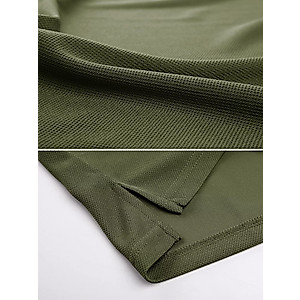 MAGCOMSEN Tactical Polo Shirts for Men Short Sleeve Summer Golf Shirts Casual Polo Shirt for Men Army Green S