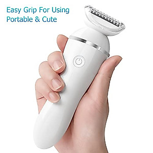 MHSY Electric Razor for Women, 3 in 1 Womens Shaver for Pubic Hair, Wet Dry Hair Removal Cordless Bikini Trimmer for Legs Underarms and Bikini Line Painless USB Rechargeable Lady Body Shaver