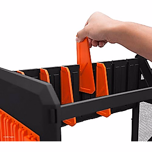 Nerf Elite Blaster Rack - Storage for up to Six Blasters, Including Shelving and Drawers Accessories, Orange and Black - Amazon Exclusive