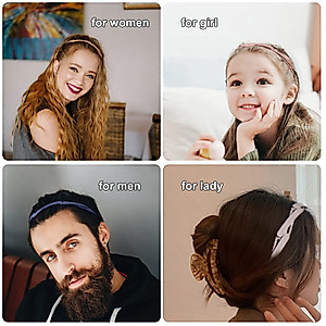 KesaPlan 6PCS Retractable Pocket Hair Band, Spring Wavy Foldable Headband No Slip, Compact Portable Adjustable Hair Hoop for Women Girl Washing Makeup Travel Outdoor, Fashion Hair Accessories