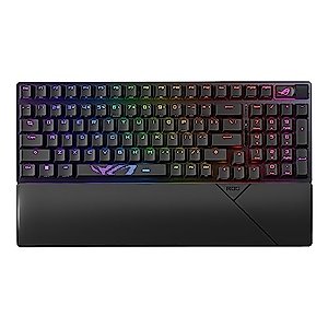 ASUS ROG Strix Scope II 96 Wireless Gaming Keyboard, Tri-Mode Connection, Dampening Foam & Switch-Dampening Pads, Hot-Swappable Pre-lubed ROG NX Snow Switches, PBT Keycaps, RGB-Black
