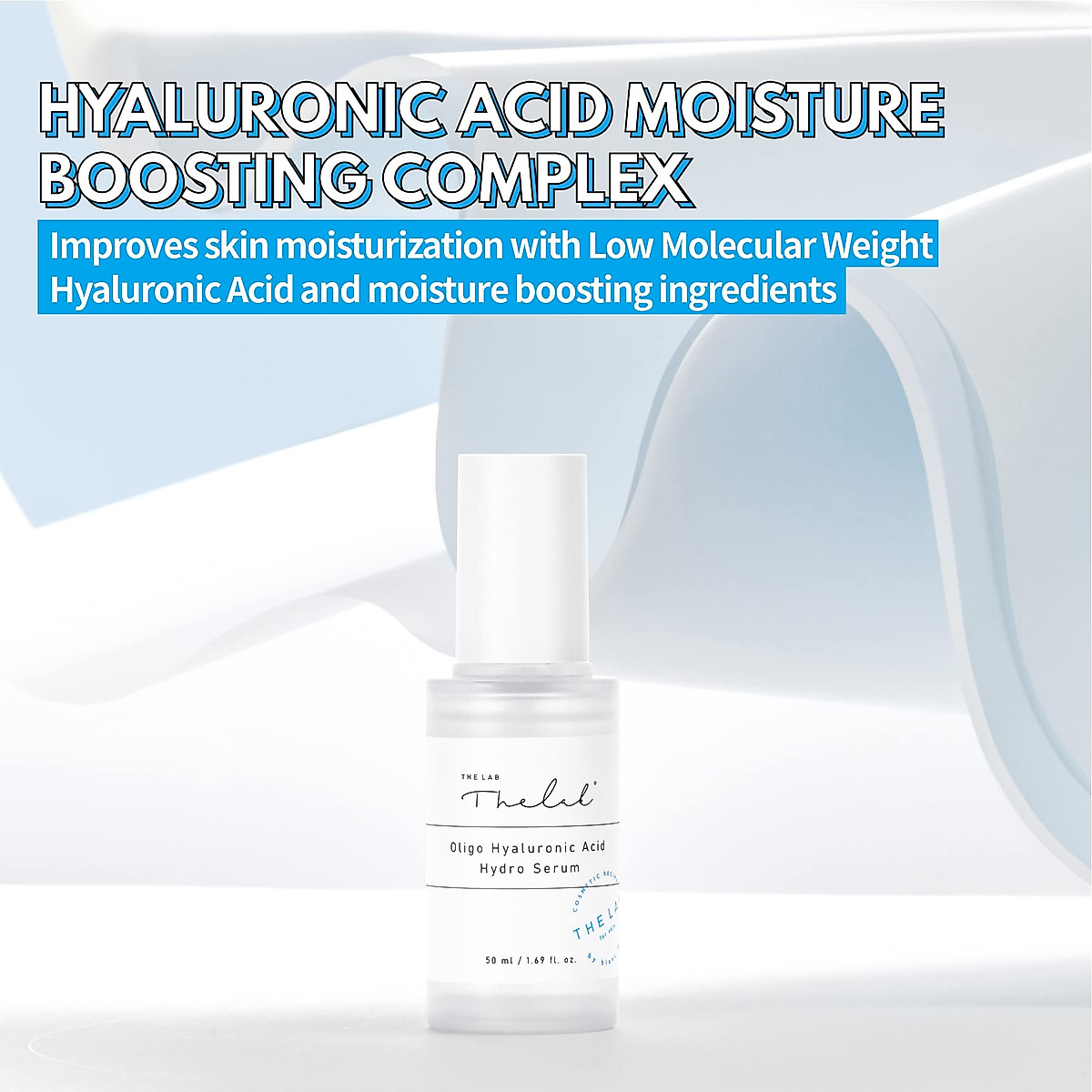 THE LAB BY BLANC DOUX Oligo Hyaluronic Acid Hydro Serum - Triple Focused Potent Skin Moisturization w/Low Molecular Weight Hyaluronic Acid Deep Intensive Moisturizing 1.69 Fl Oz Korean Skincare