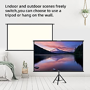 Projector Screen with Stand,Lejiada 100 inch Indoor Outdoor Projection Screen, Portable 16:9 4K HD Movie Screen with Carry Bag Wrinkle-Free Design for