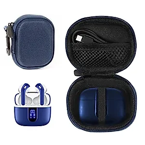 Alltravel True Wireless Earbuds Case Compatible with TAGRY X08, TOZO Wireless Earbuds Like T6, T12, TA, NC9, NC2 (Blue)