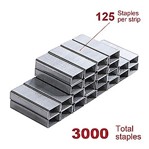 Eagle No.10 Mini Premium Staples for #10 Staplers, 1000 pcs Per Box, Pack of 3 Boxes, 3000 pcs in Total, Silver