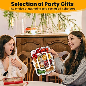 Linn'sCollection Divided Serving Tray with Lid and Handle,Snack Box Container with Cutlery Storage, Fruit Tray,Portable Snack Tray Organizer,Portable Snack Box Container, 8 Compartment Snack Container