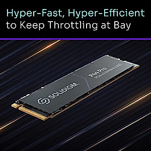 Solidigm™ P44 Pro Series 1TB PCIe GEN 4 NVMe 4.0 x4 M.2 2280 3D NAND Internal Solid State Drive, Read/Write Speed up to 7000MB/s and 6500MB/s, SSDPFKKW010X7X1…