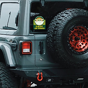 SHOP A THING – Baby Yoda On Board Sticker – Vinyl Decal Awareness Autism Decal for Car – Removable Waterproof Decal for School Bus – Indoor and Outdoor Use for Jeep - Car Window Decal– SAT 007