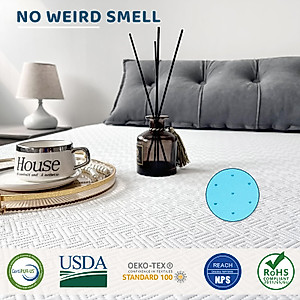 Airensky 2 Inch Memory Foam Mattress Topper,Cooling Gel Infused High Density Twin(39"x75") Topper with Removable Skin-Friendly Cover,Bed Topper for Pressure Relief Back Pain, CertiPUR-US Certified