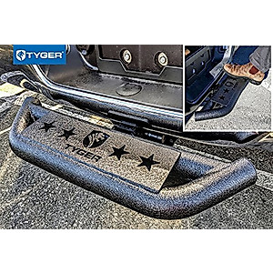 Tyger Auto TG-HS8U81238 Hitch Armor Compatible with Vehicles with 2" Hitch Receiver | Textured Black | Hitch Step | Rear Bumper Guard Protector | with Pin Lock and Stabilizer