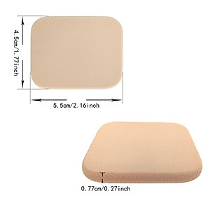 25 Pcs Women's Square Soft Makeup Beauty Eye Face Foundation Blender Facial Smooth Powder Puff Cosmetics Blush Applicators Sponges Use for Dry and Wet