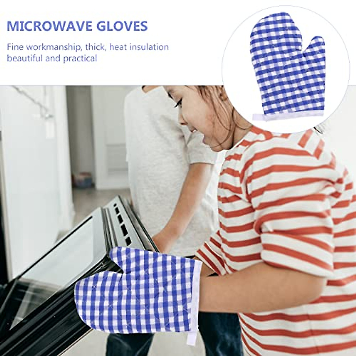 Oven Mitts Kitchen Gloves: Straw Holder 2Pcs Microwave Gloves Kitchen Mitts for Cooking Baking Grils Play Cooking Pot Kitchen Oven Mitts and Pot Holders Sets