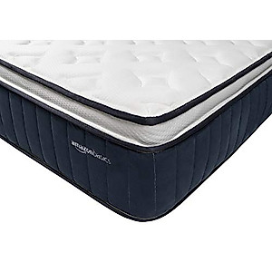 Amazon Basics Signature Hybrid Eurotop Mattress - Medium Feel - Energex™ foam for Deeper Support - Cool to Touch top Fabric - CertiPUR-US Certified - 13.5-inch, Full