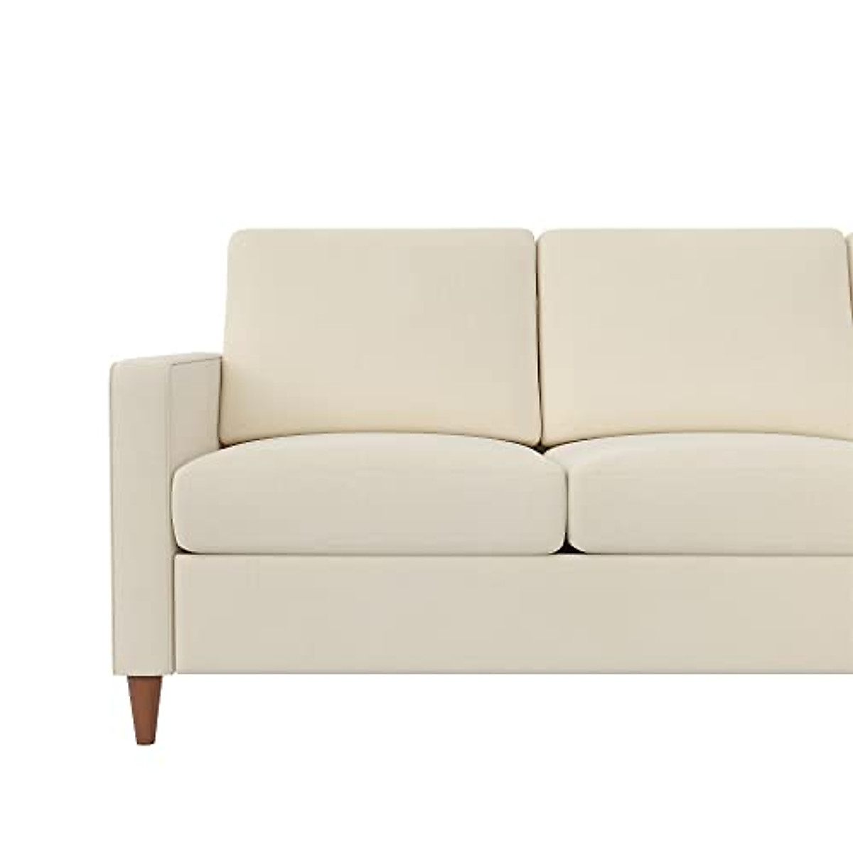 DHP Liah Reversible Sectional Sofa with Pocket Spring Cushions, Ivory