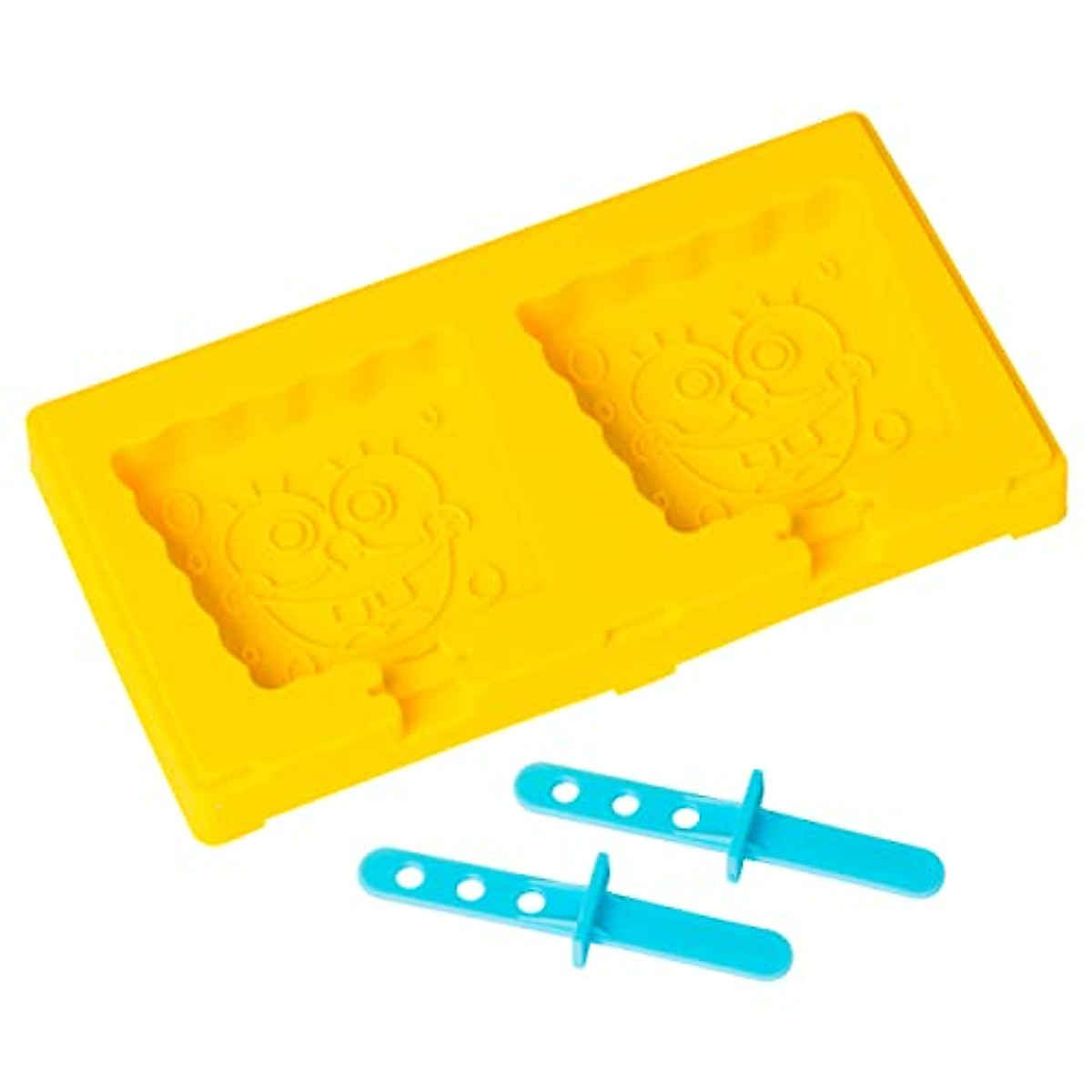 Silver Buffalo Nickelodeon's Spongebob Squarepants 2pc Popsicle Maker Set, Regular, yellow