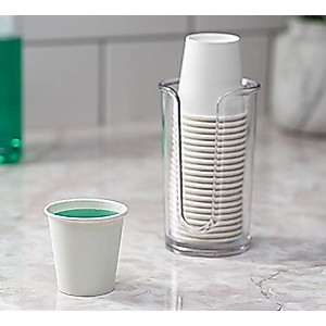 [600 Pack] 3 oz. White Paper Cups, Small Disposable Bathroom, Espresso, Mouthwash Cups