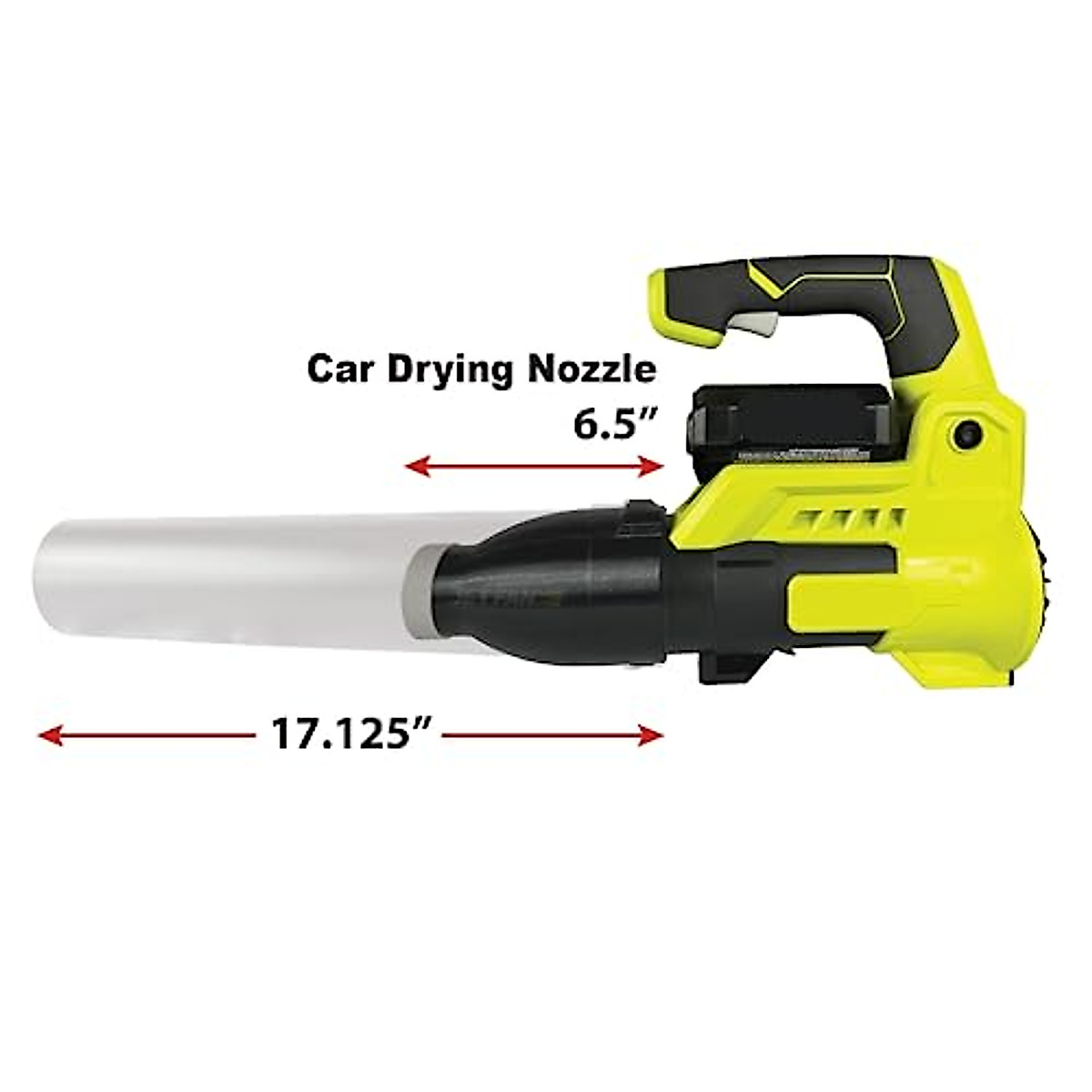 Tier 1 3D Prints Car Drying Nozzle for Ryobi 40V Jet Fan 525CFM (RY40408VNM) Leaf Blower Nozzle Tip