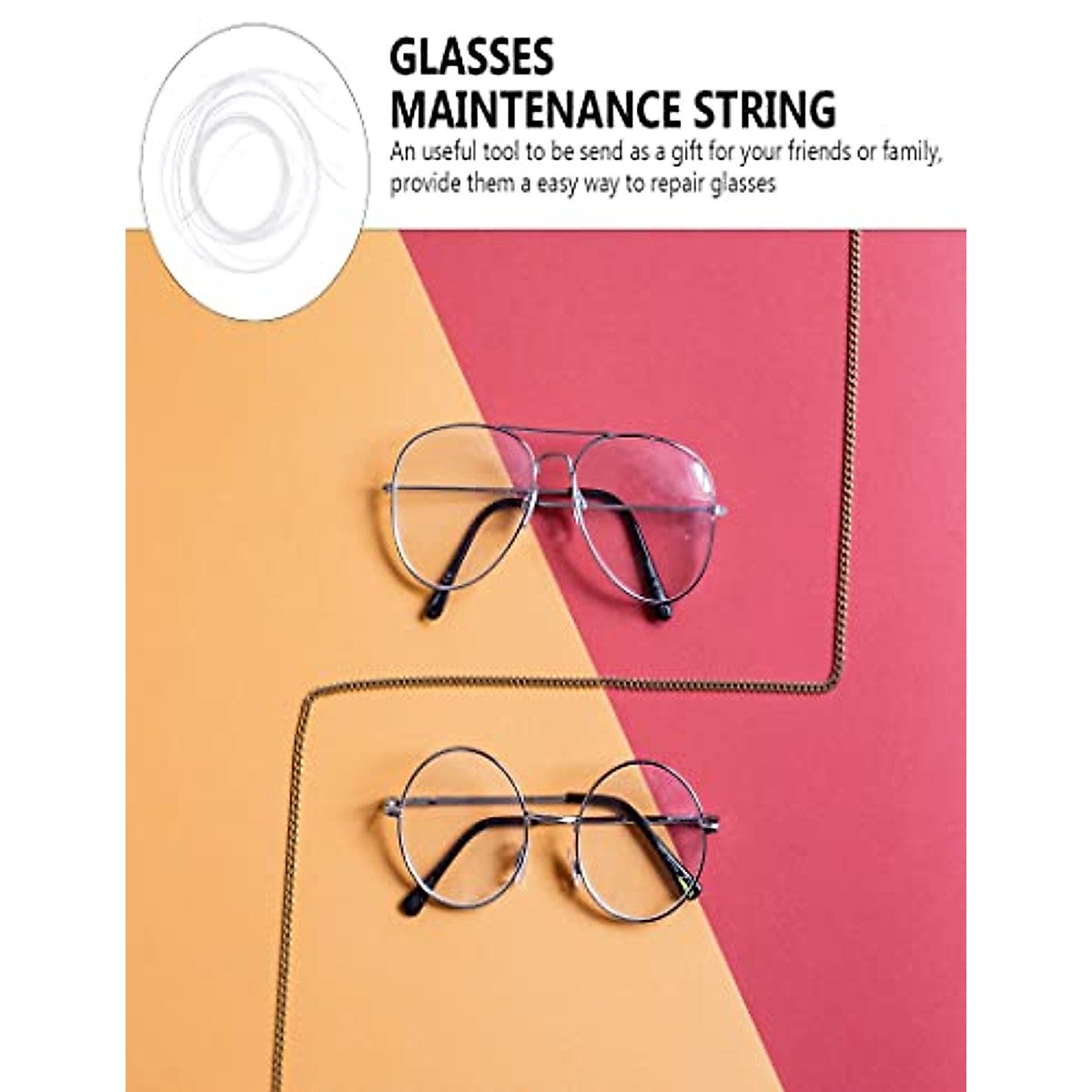 TEHAUX 3 Packs Glasses Repair Thread Eyeglass Repair Tool Glasses Accessories