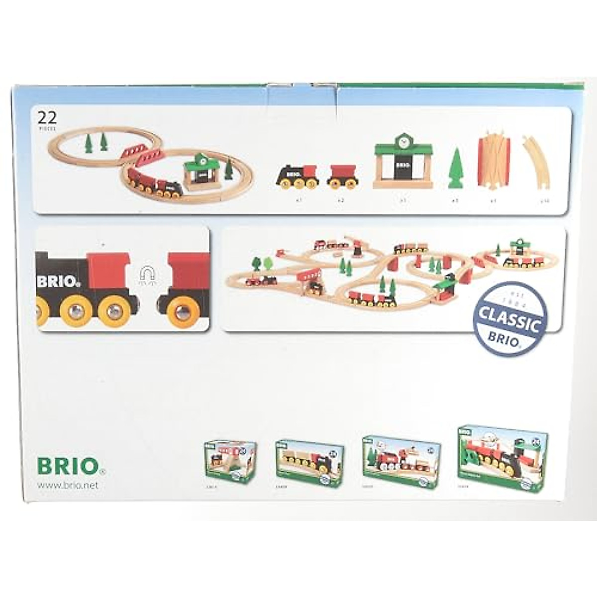 BRIO World - 33028 Classic Figure 8 Set - 22 Piece Wooden Toy Train Set with Accessories and Tracks | Enhances Creativity | Compatible Toys | FSC-Certified Wood | Perfect for Kids Age 2+