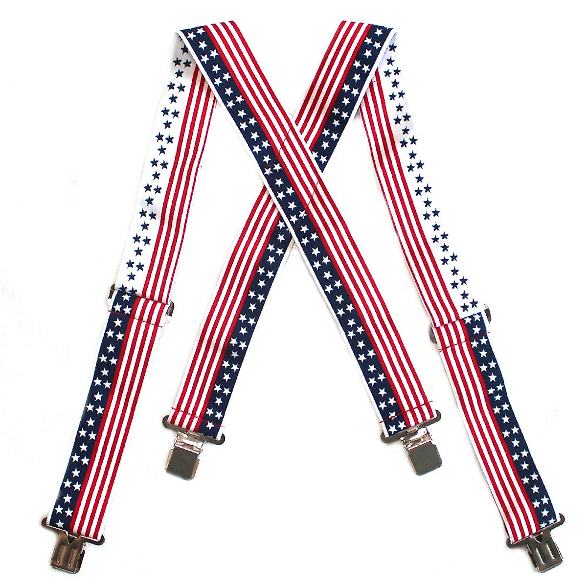 MELOTOUGH Men's Suspenders Fully Elastic 2 inch Wide X back Heavy Duty Tradesperson's Pant Suspender (New USA)