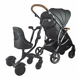 Englacha Uptown Rider – Child Rides Alongside Stroller Attachment with Comfy Padded Saddle Seat – Universal Fit for Most Strollers – Quick and Easy to Use – Designed for Safety