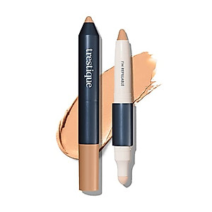 Trestique Concealer Crayon, Refillable Makeup Concealer With Built-In Blending Sponge, Sustainable Under Eye Concealer, Clean Beauty Concealer Makeup