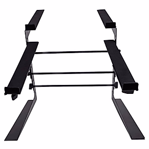 Rockville Rock2d2 Adjustable Dual Shelf DJ Controller Midi Keyboard Laptop Stand