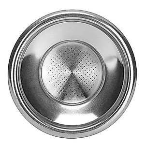 Fdit 58mm Espresso Machine Filter Basket Cup Replace Coffee Maker Double Wall Filters Coffee Distributor Espresso Machine Replacement(One Cup/Two Cup)(1#)