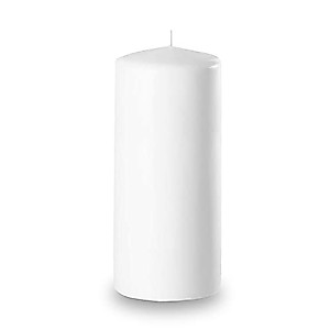 Hyoola White Pillar Candles 2x6 Inch - 4 Pack Unscented Pillar Candles - European Made