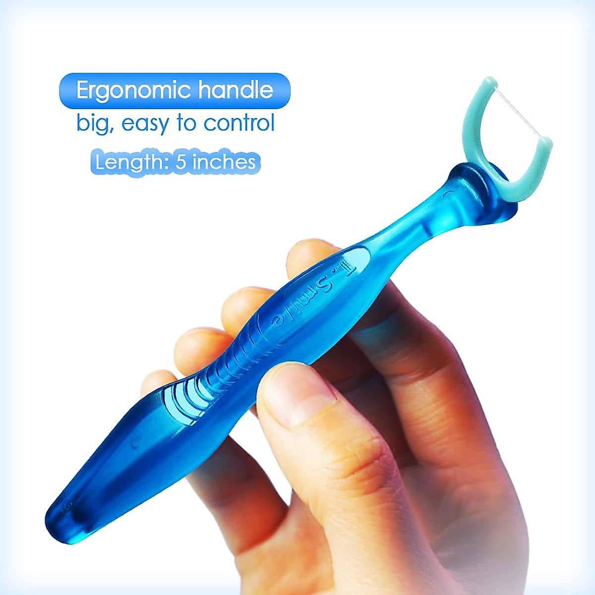 T.Smile Evolutionary Clean Dental Flossers, Kit of Refills Plus Mid-Length Handles, 3 Handles + 50 Extra-Strength Refills + 50 T-Tension Refills