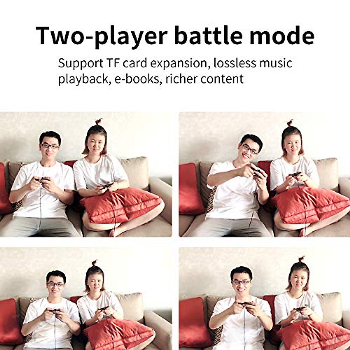 Rocker Arcade Game Console 360 Degrees 4.3inch Colorful Screen Rechargeable Compact Interesting Interactive 3D Game Station Joystick Arcade Device with Two Wired Controller