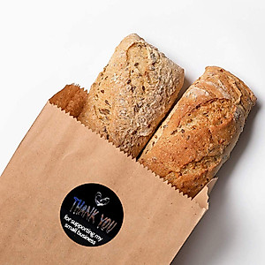 LIANXUE 500pcs Thank You for Supporting My Small Business Stickers Bronzing Seal Label for Wedding Gift Baking Package Envelope Stationery Sticker