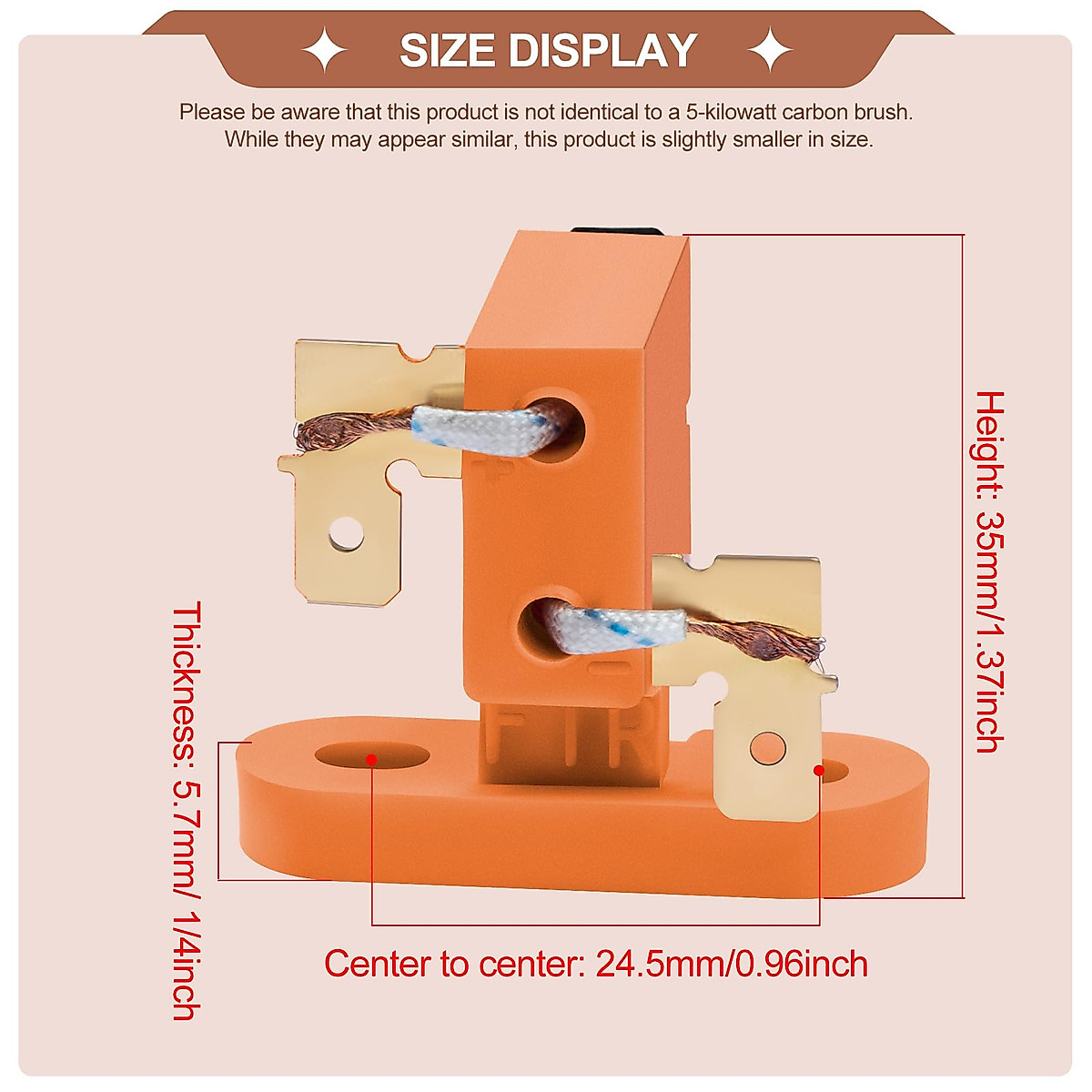 SOFO Generator Carbon Brush Assembly - For Honda Champion Firman Wen Power etc. 3500-4650W (7 pack)