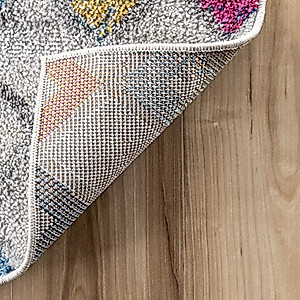 nuLOOM Oval 5x8 Moroccan Blythe Area Rug, Multicolor, Faded Bohemian Design, Stain Resistant, For Bedroom, Dining Room, Living Room, Hallway, Office, Kitchen, Entryway