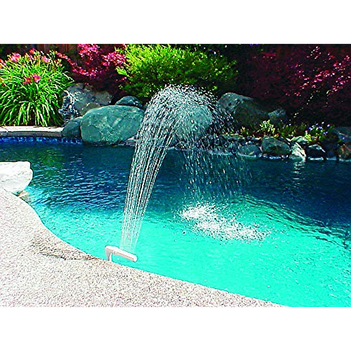 Poolmaster 54507 Spa and Swimming Pool Waterfall Fountain, For Pools with 1.5-Inch Threaded Return Fitting