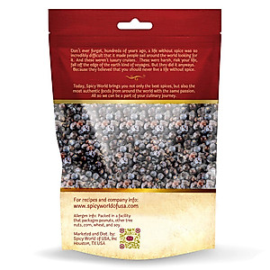 Spicy World Juniper Berries Whole 14 Ounce Bag- Pure - Great for Cooking, Drinks, Tea & More!