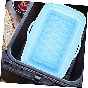 UPKOCH 2pcs Air Fryer Pan Non Stick Baking Pan Silicone Air Fryer Deep Fryer for Home Air Fryer Silicone Rectangular Toaster Oven Pans Silica Gel Silicone Liner for Home Air Fryer Tool