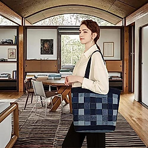 S-JACOL Denim Handbags Stripe-tape Casual Shoulder Bag (SJ0054)