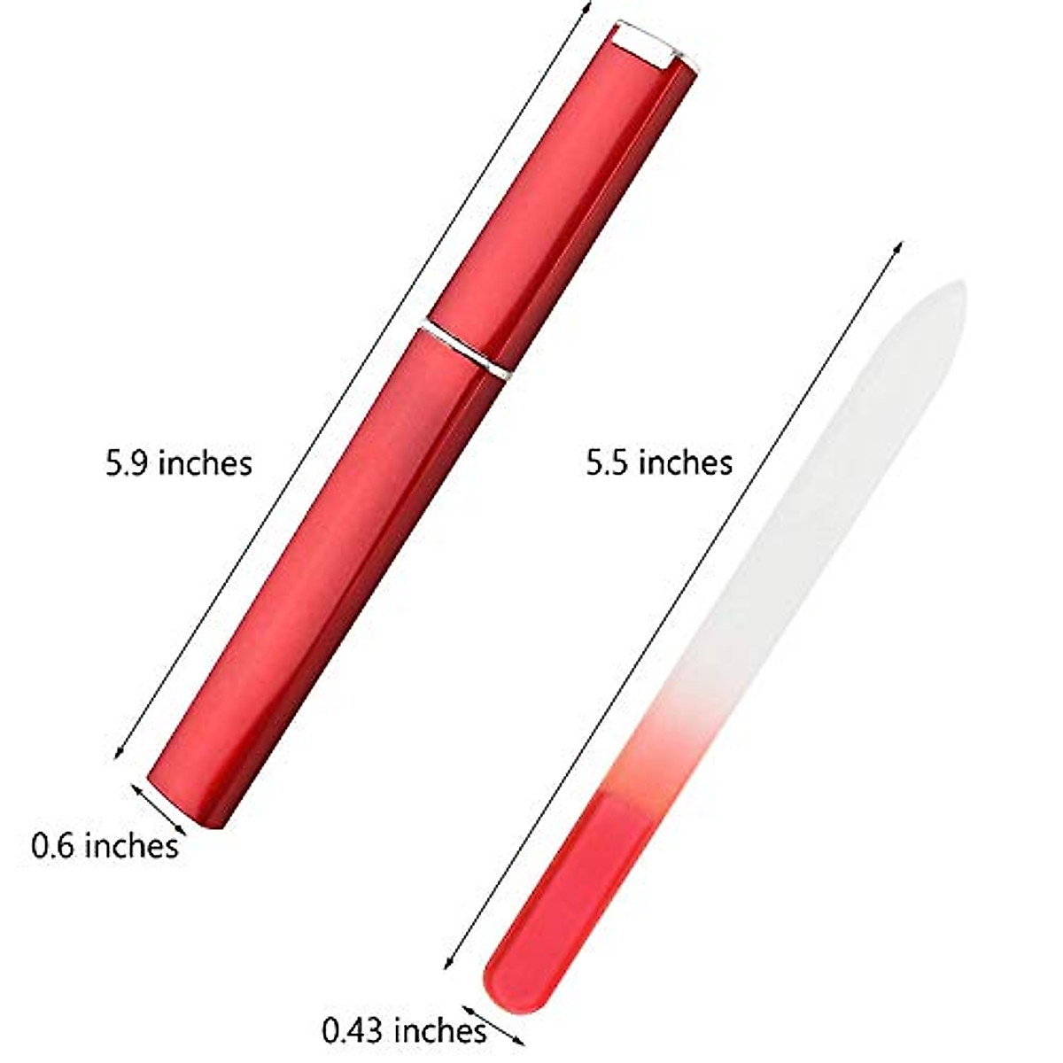 6 Pack Glass Nail File With Case, Crystal Fingernail Files Set, Double Sided Finger Nail Files, Professional Manicure Nail Care, Christmas Thanksgiving Stocking Stuffers Gifts for Women