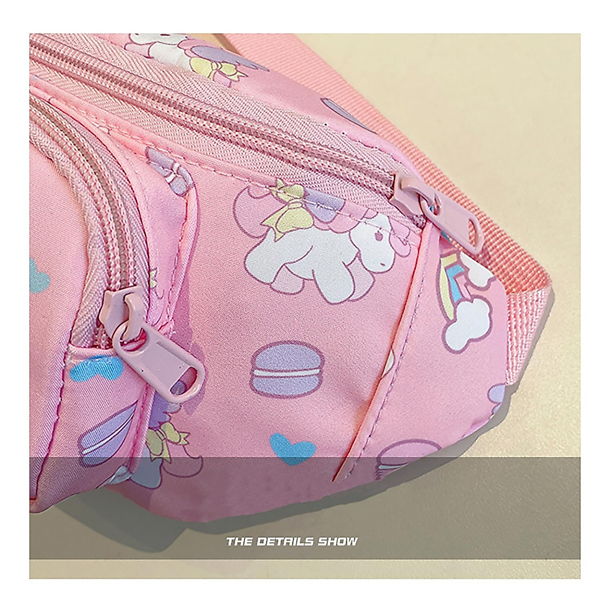 Latuasa Kids Fanny Pack Girls Waist Bag Crossbody Travel Belt Bag Purse Bag Pink Unicorn