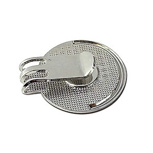 Myartte Golf Ball Marker Hat Clip Poker Chip 0.96 Inch Ball Markers Golf Gift for Men Women Golfer Assorted Pattern Stainless Iron 2 Hat Clip with 2 Golf Marker (Total 4 PCS)