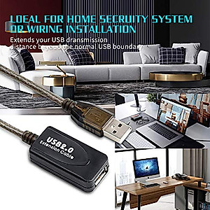 30FT USB Extension Cable, GGMTY USB 2.0 Type A Male to A Female Active Repeater Extension Cable 30ft, High Speed 480 Mbps