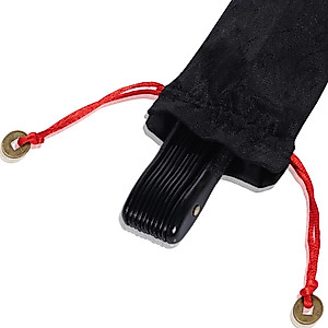 2 Packs Large Folding Hand Fan Handheld Folding Fans Chinese Tai Chi Nylon Cloth Chinese Kung Fu Fan with Holder Sleeve for Men and Women Performance Dance Decorations Festival (Black)