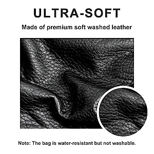 Montana West Crossbody Purses for Women Shoulder Bags Ultra Soft Washed Leather Multi Pocket Travel Flap Bags MWC-045BK