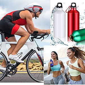 Potchen 18 Pcs Water Bottles Multipack Bulk 20 oz Metal Aluminum Reusable Lightweight Sport Valentine First Day of School Gifts Party Favor Leak Proof with Twist Cap Gym Hiking Bike Outdoor Travel